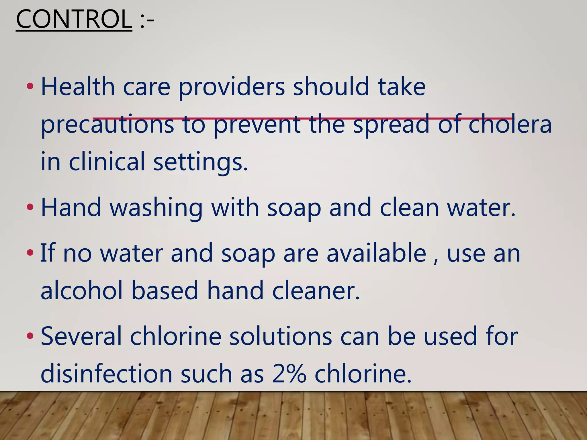 Cholera in community health nursing | PPTX