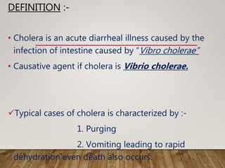 Cholera in community health nursing | PPTX
