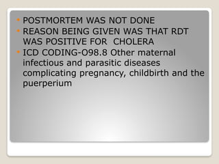 CHOLERA CASE 2024.pptx pregnancy symptoms | PPT