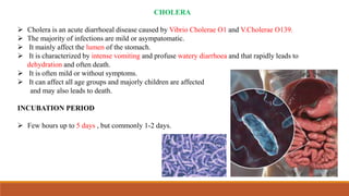 CHOLERA - Acute diarrhoeal disease | PPTX