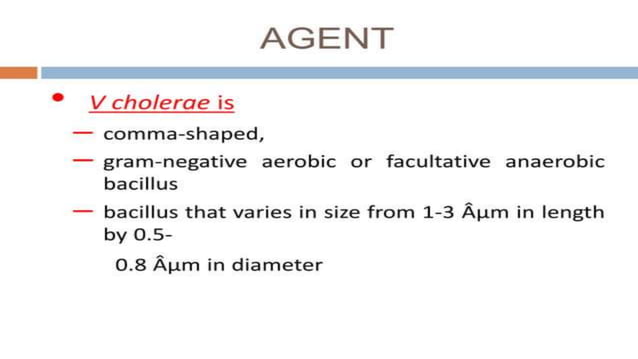 CHOLERA CLINICAL PROFILE, LABORATORY DIAGNOSIS AND MANAGEMENT ...