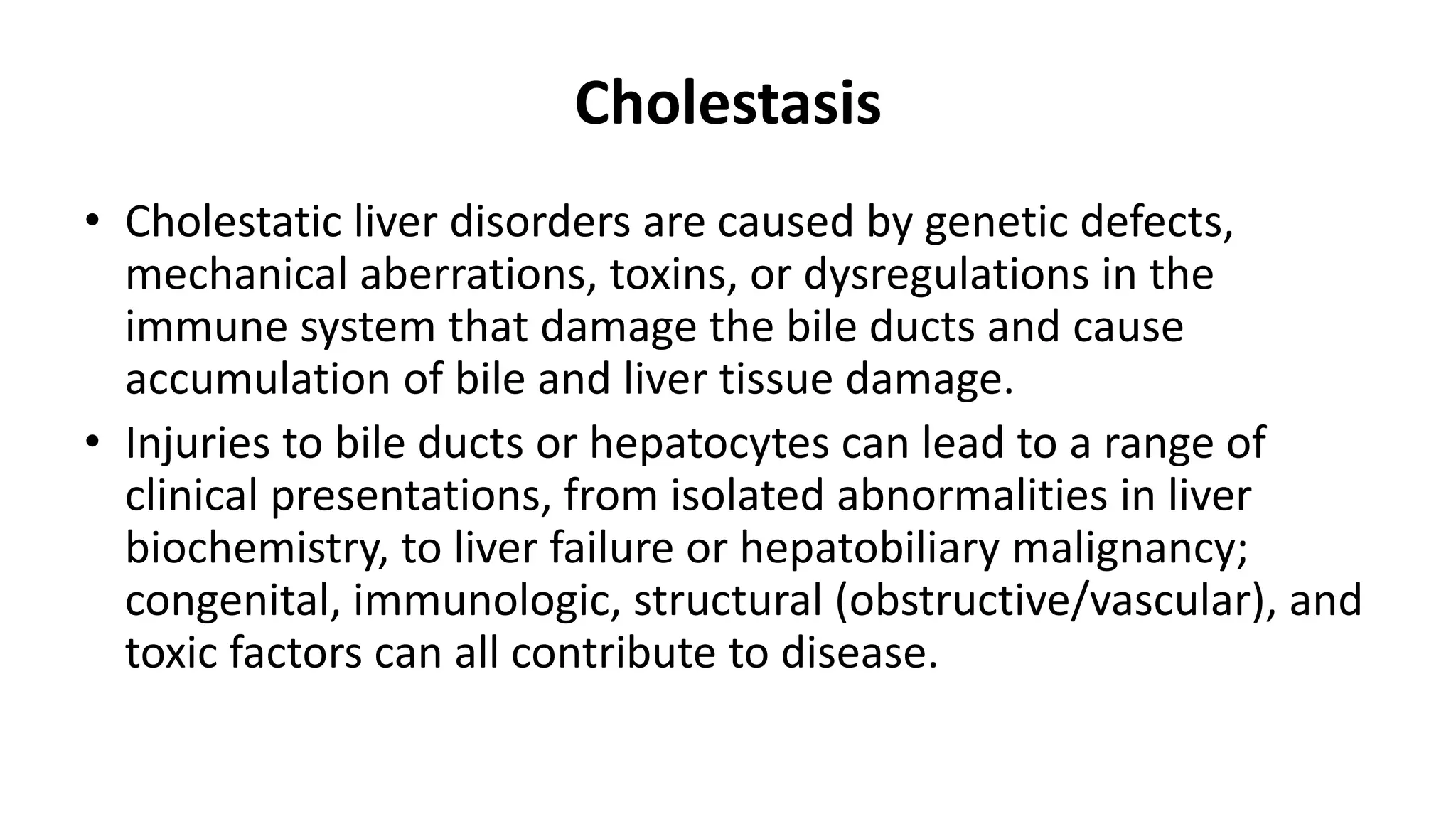 Cholestatic syndromes | PPTX