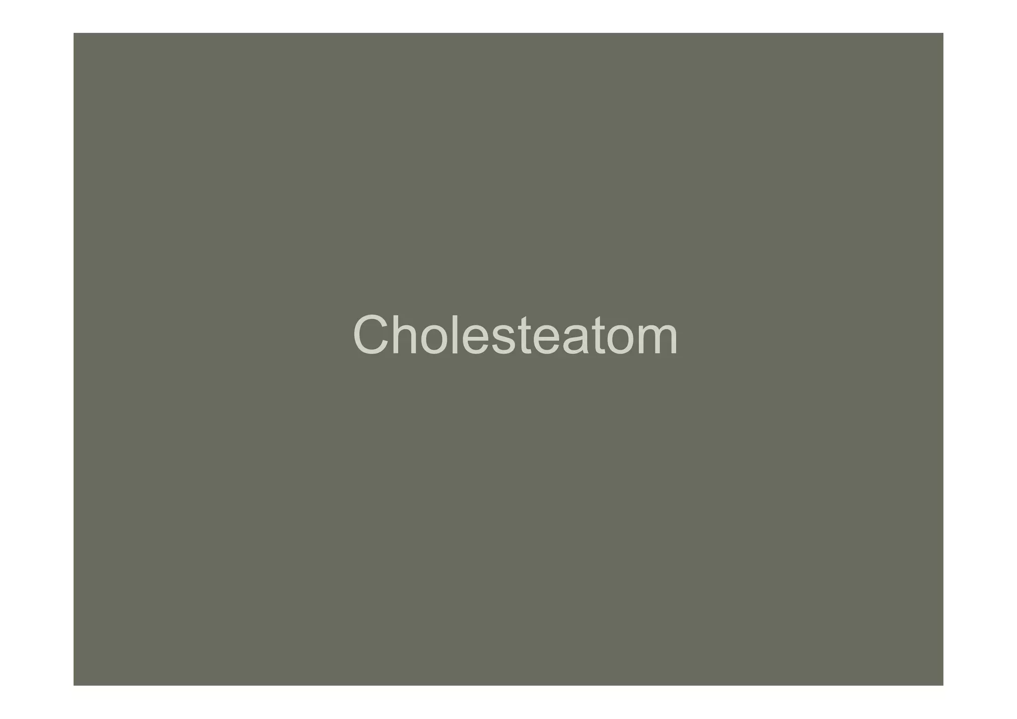 Cholesteatom | PDF | Ear, Nose and Throat Conditions | Diseases and ...