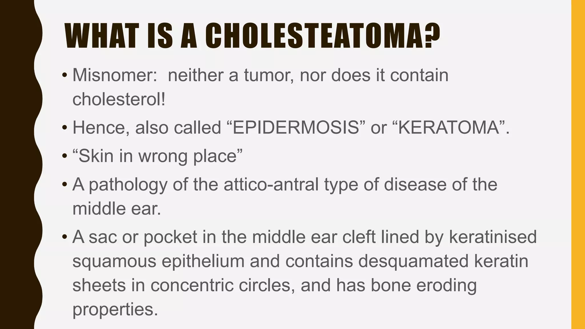 Cholesteatoma | PPTX