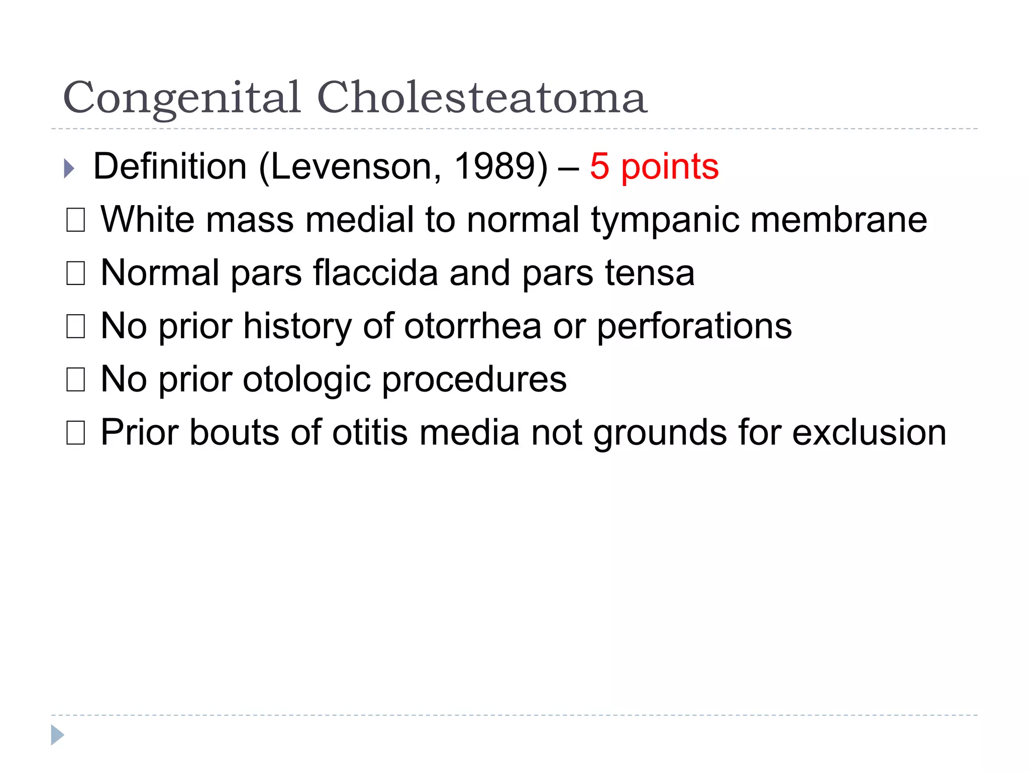 Cholesteatoma CME | PPTX