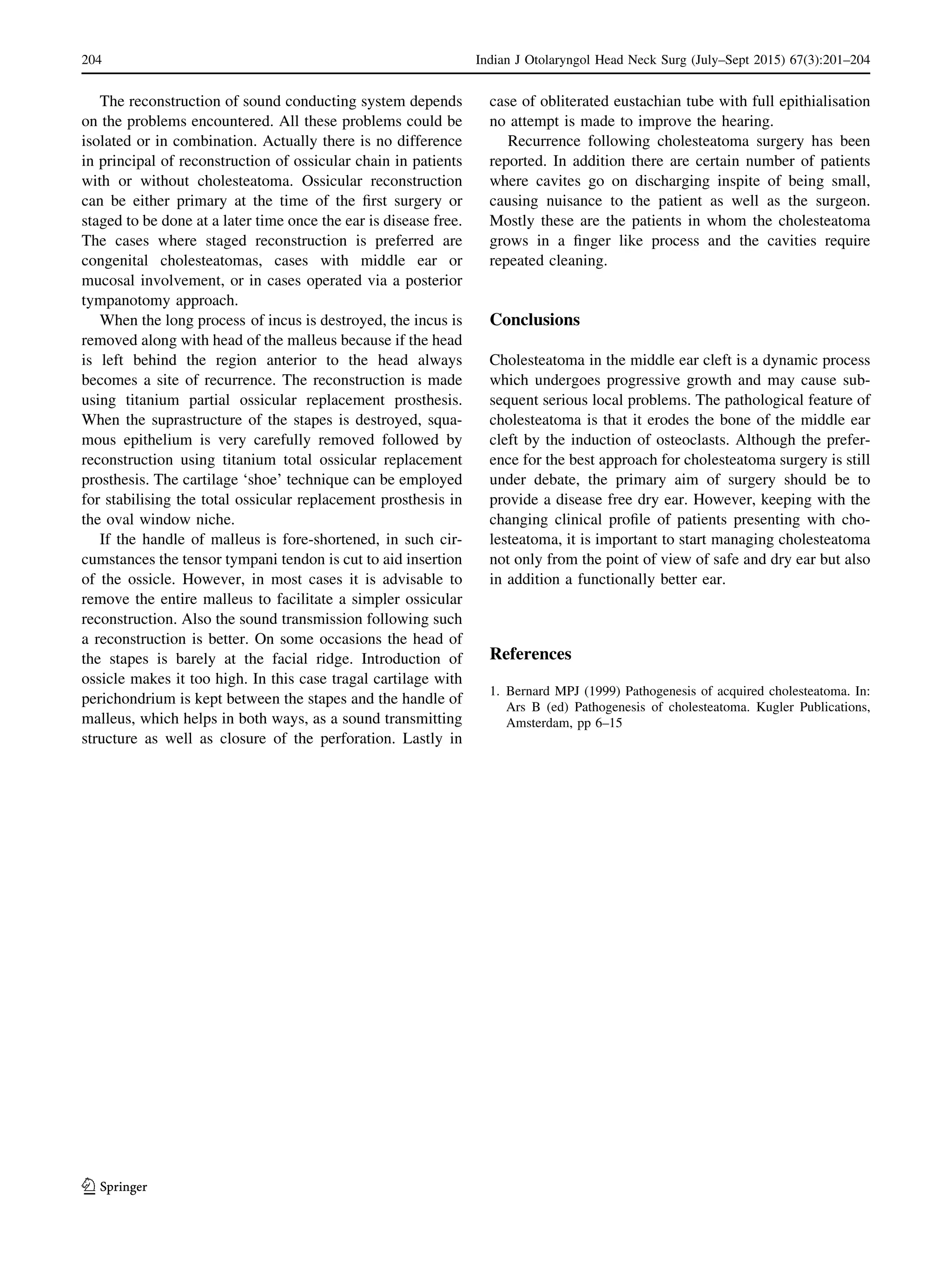 Cholesteatoma & management | PDF