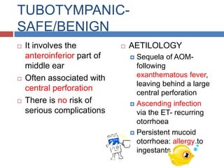Cholesteatoma and chronic suppurative otitis media | PPTX