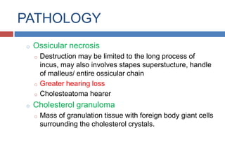 Cholesteatoma and chronic suppurative otitis media | PPTX