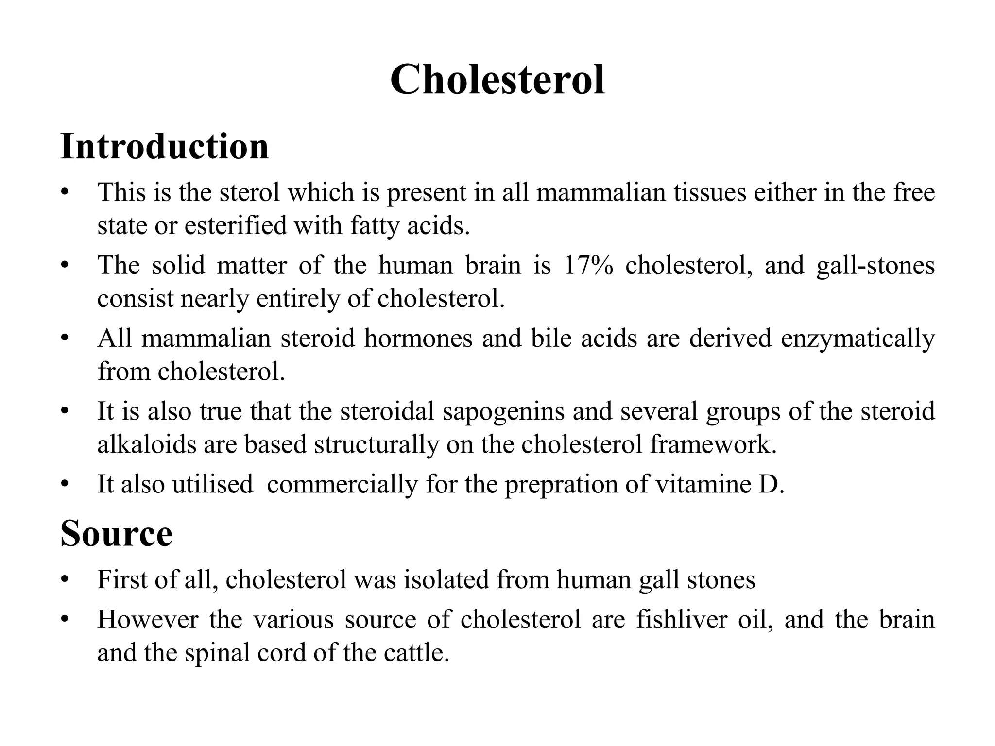 Cholesterol | PPTX