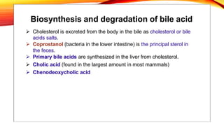 Biochemistry of Cholesterol Metabolism: Lecture | PPTX