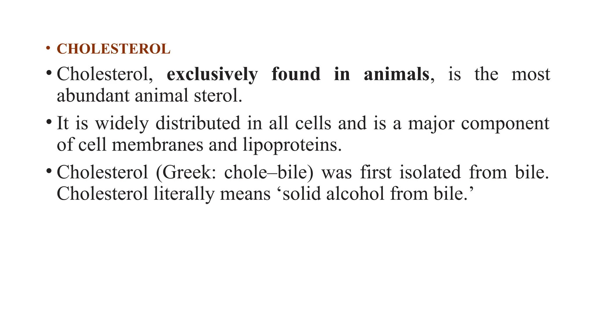 CHOLESTEROL. (Biochemistry).ppt........x | PPTX