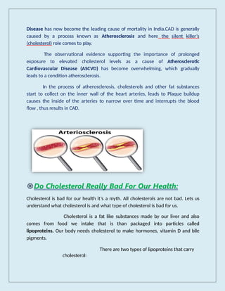 CHOLESTEROL and its effect on the body.pptx