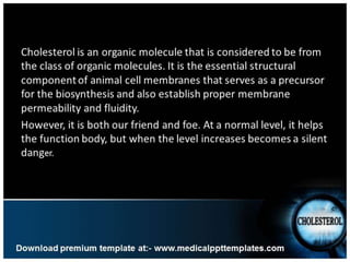 Cholesterol PowerPoint Template | PPTX