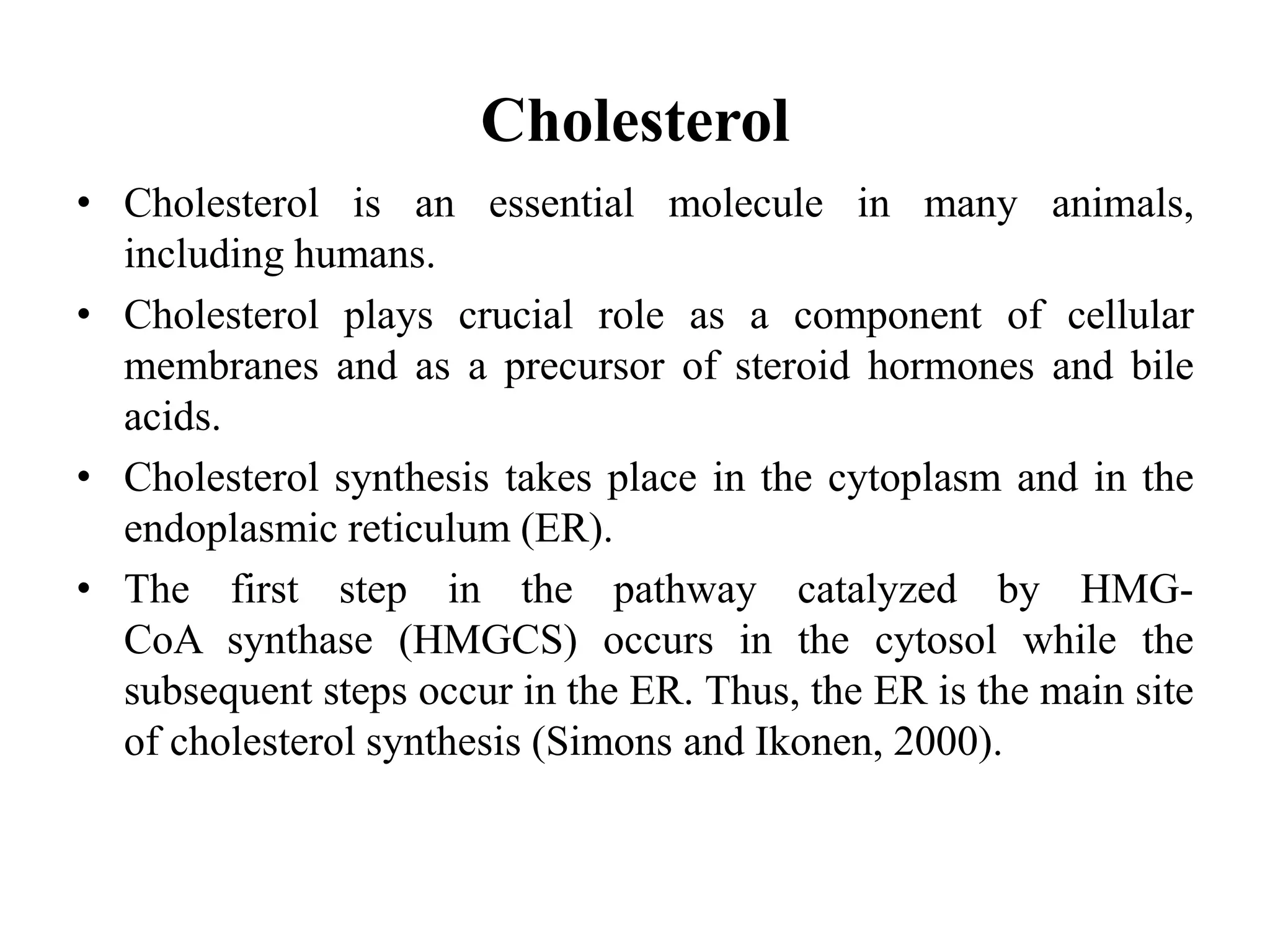 cholesterol biosynthesis. | PPTX