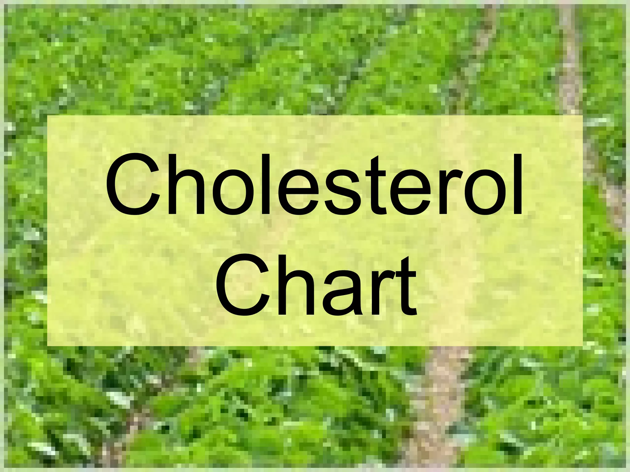 Cholesterol Chart | PPT