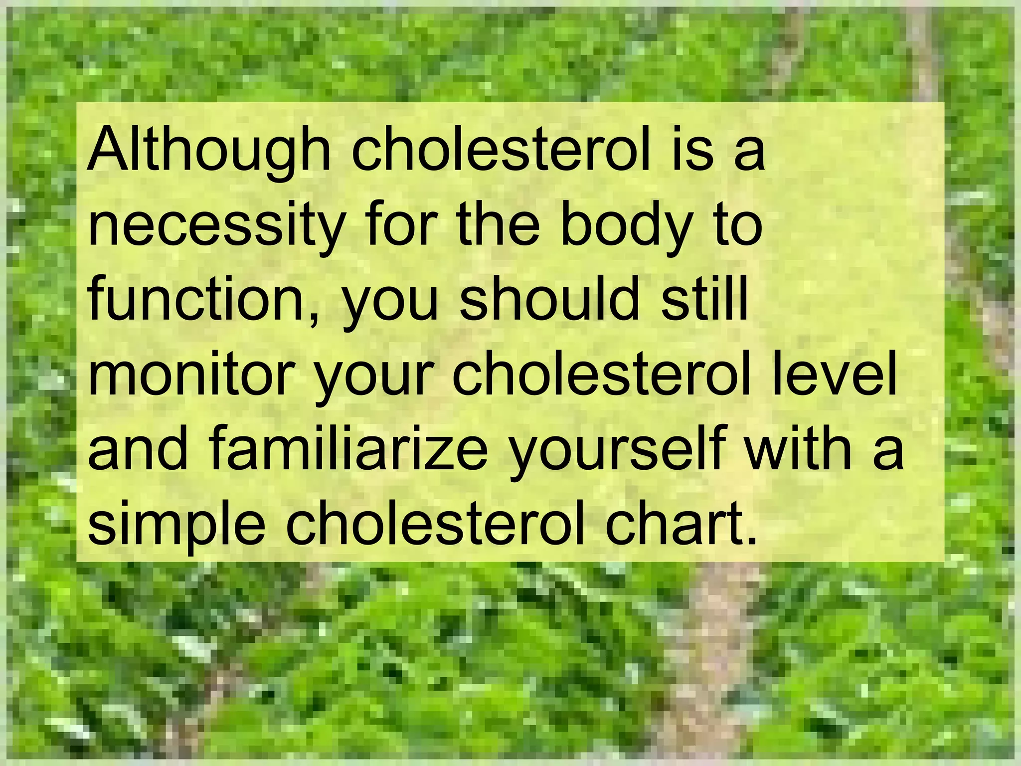Cholesterol Chart | PPT