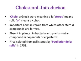 Cholesterol metabolism | PPTX