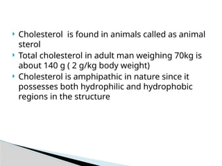 cholesterol metabolism and regulation in | PPTX