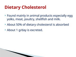 cholesterol metabolism and regulation in | PPTX