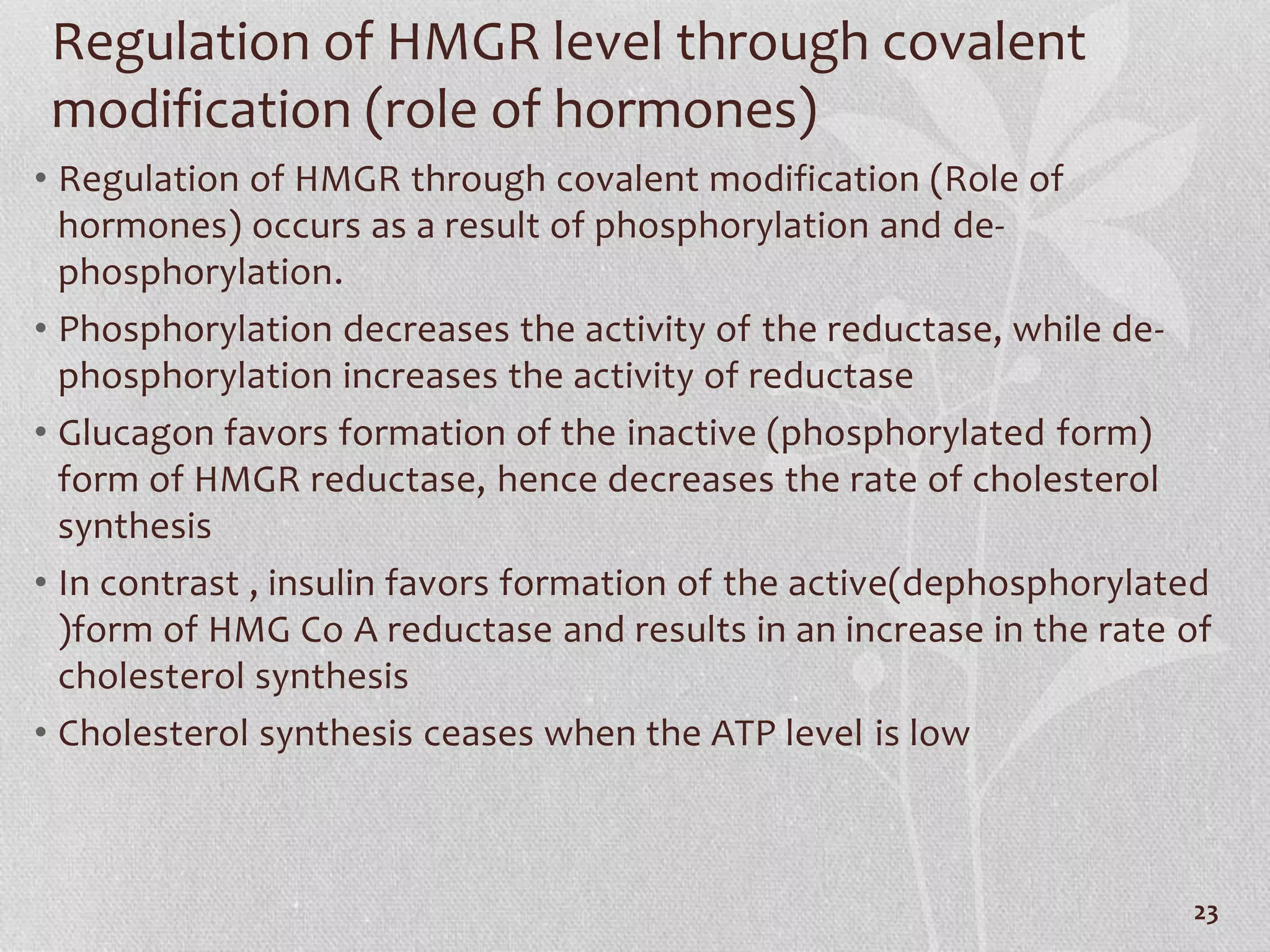 Cholesterol regulation and lipoproteis | PPTX