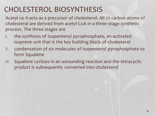Cholesterol regulation and lipoproteis | PPTX