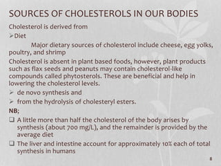 Cholesterol regulation and lipoproteis | PPTX