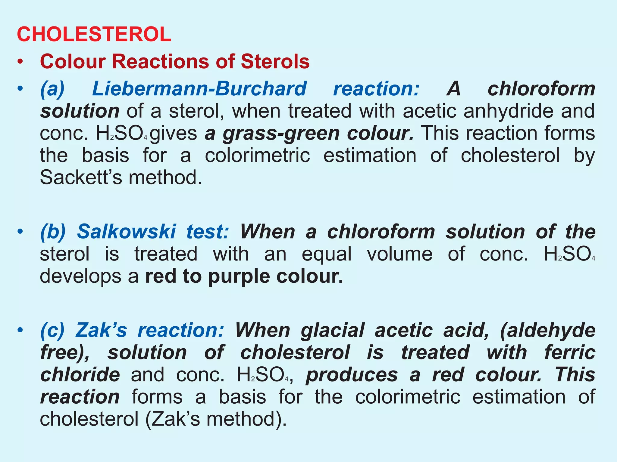 Cholesterol strcture and function | PPTX