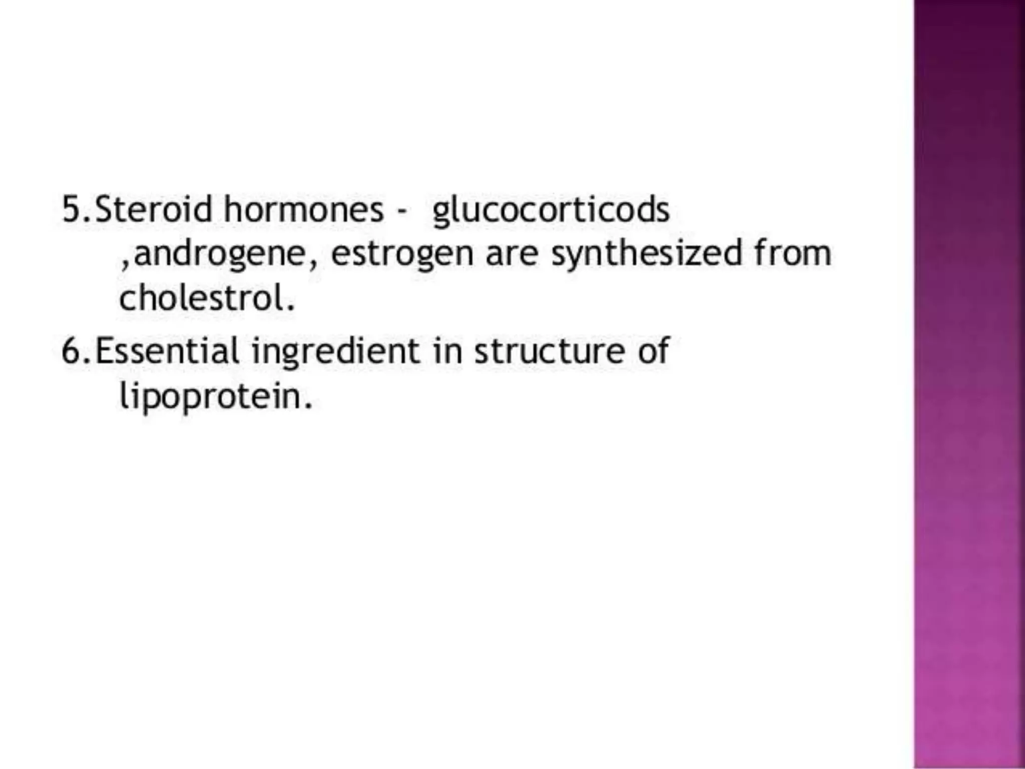 Cholesterol strcture and function | PPTX