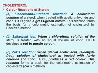 Cholesterol strcture and function | PPTX