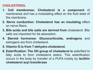 Cholesterol strcture and function | PPTX