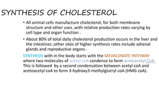 Synthesis of Cholesterol | PPTX