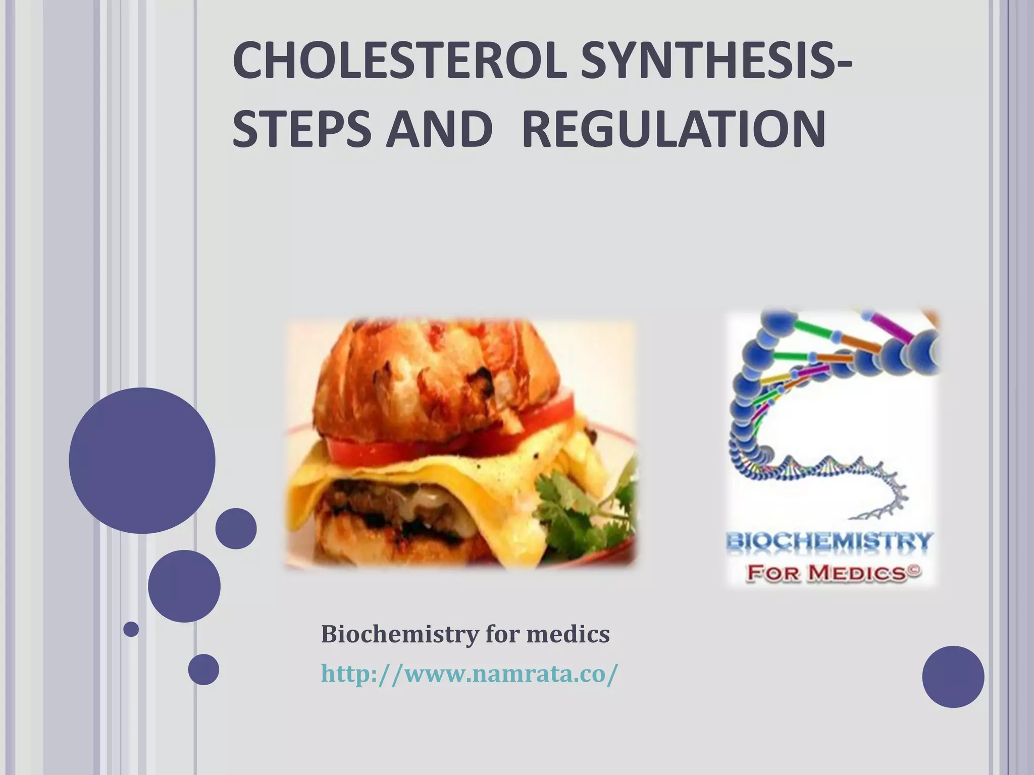Cholesterol synthesis steps and regulation | PPT