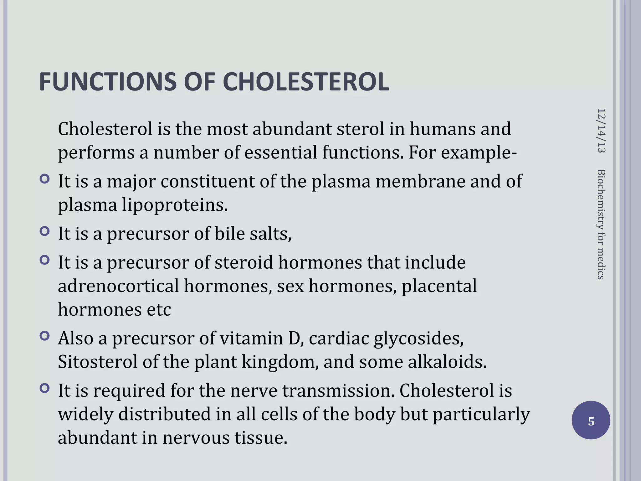 Cholesterol synthesis steps and regulation | PPT