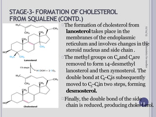 Cholesterolsynthesis stepsandregulation-17-18 | PPTX