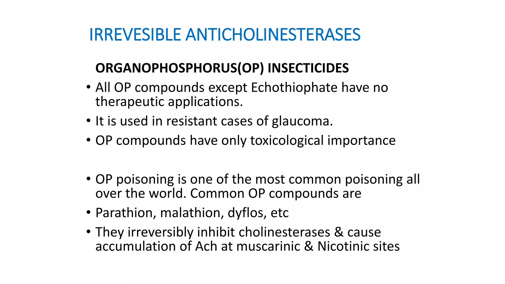 Cholinergic and Anticholinesterase drugs | PPTX