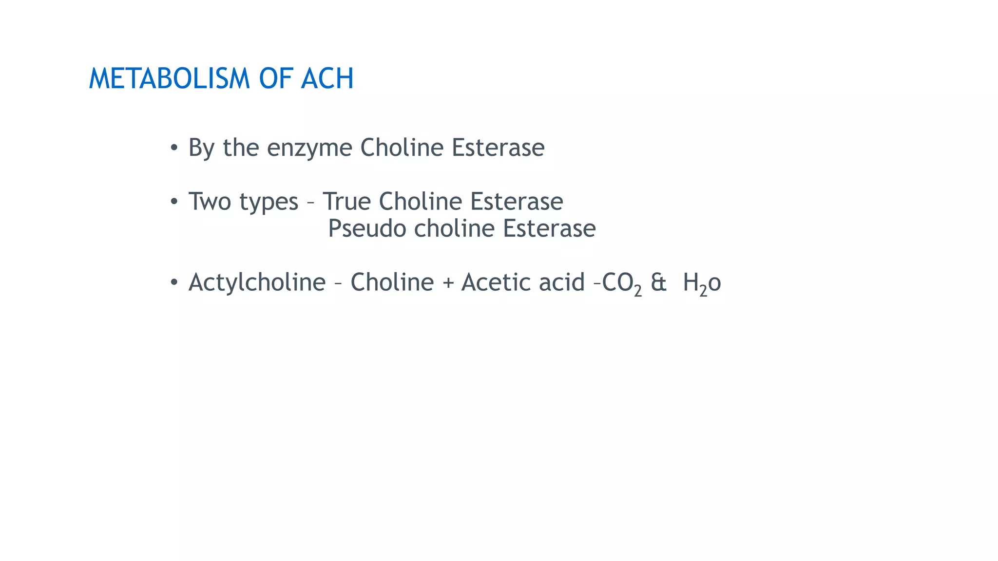 Cholinergic and Anticholinesterase drugs | PPTX