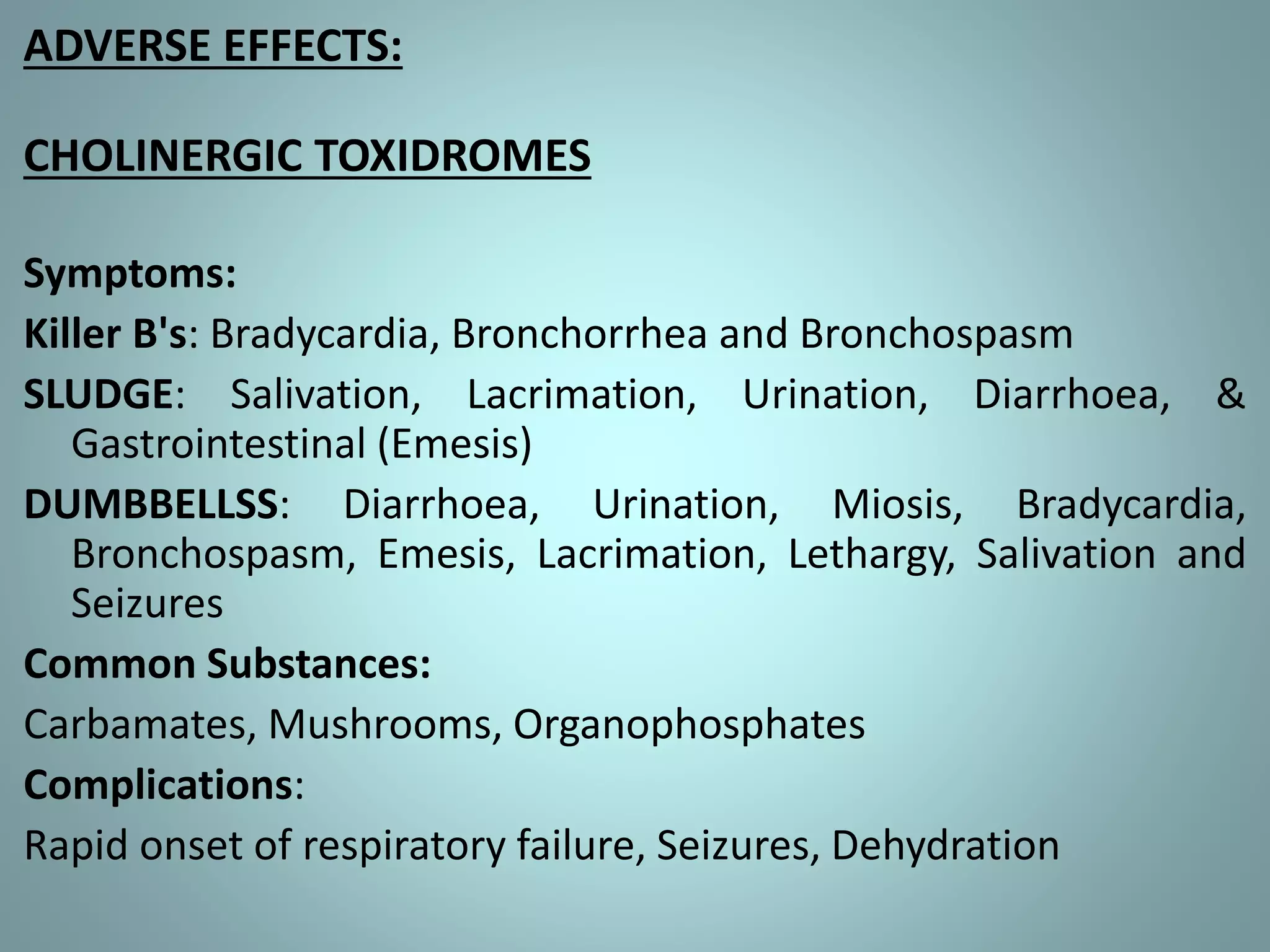 Cholinergic system and drugs | PPTX
