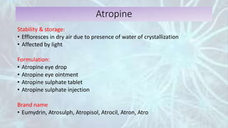 Cholinergic agonsit and antagonist as per ER 2020 by Manjushree ...