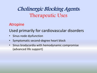 Cholinergic antagonist agents | PDF