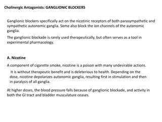Cholinergic antagonists and blockers-Dr.Jibachha Sah,M.V.Sc,Lecturer | PPT
