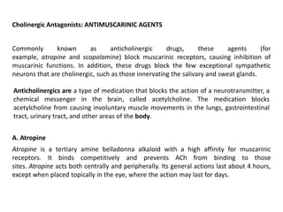 Cholinergic antagonists and blockers-Dr.Jibachha Sah,M.V.Sc,Lecturer | PDF