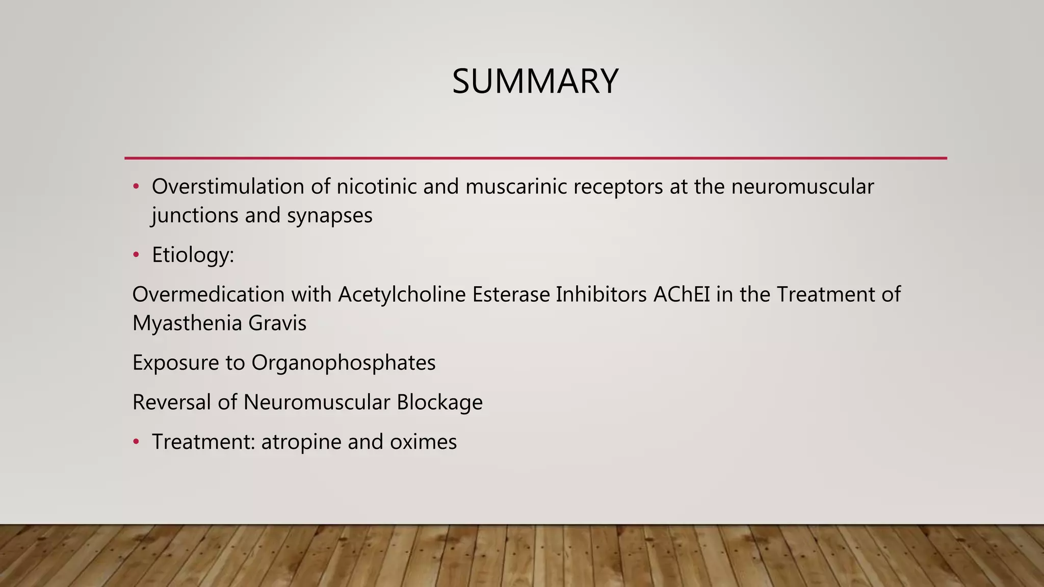 Cholinergic Crisis | PPTX