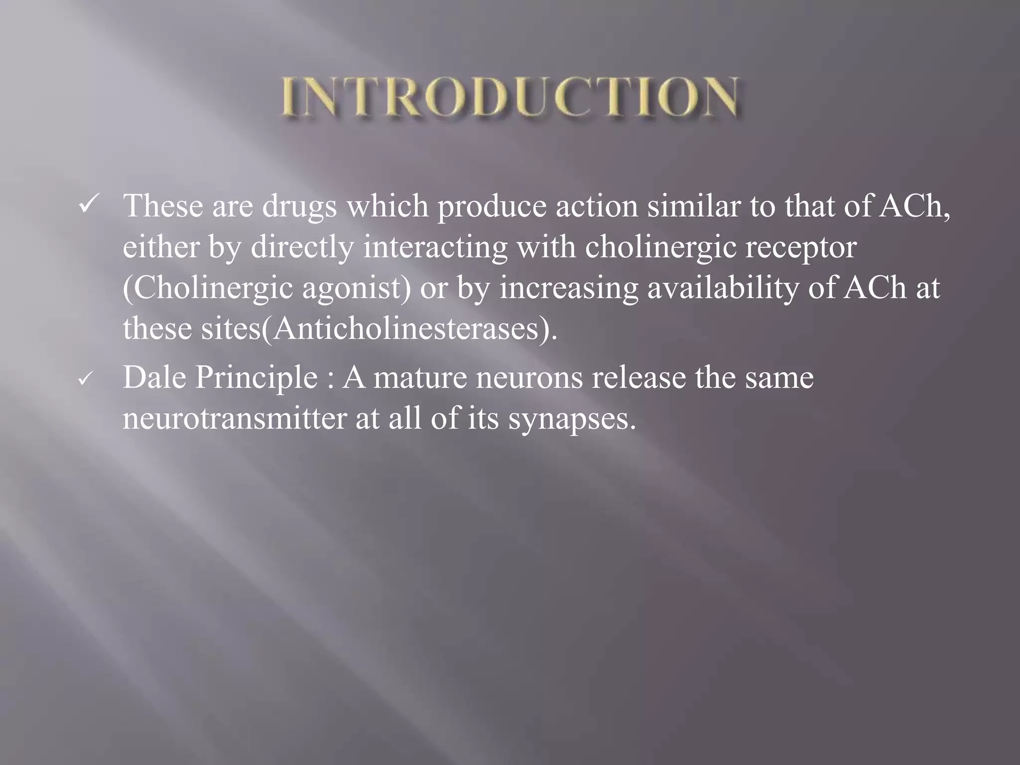 Cholinergic drugs ppt | PPTX