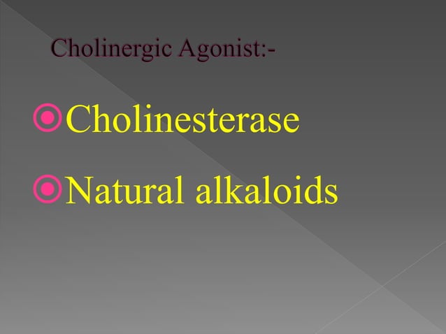 Cholinergic drugs | PPTX