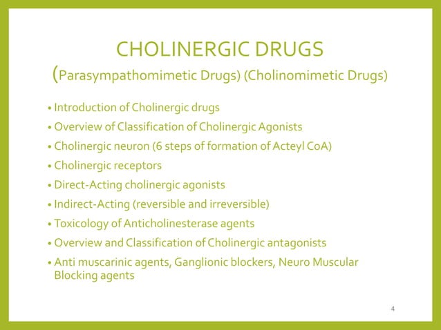 Cholinergic drugs | PPT