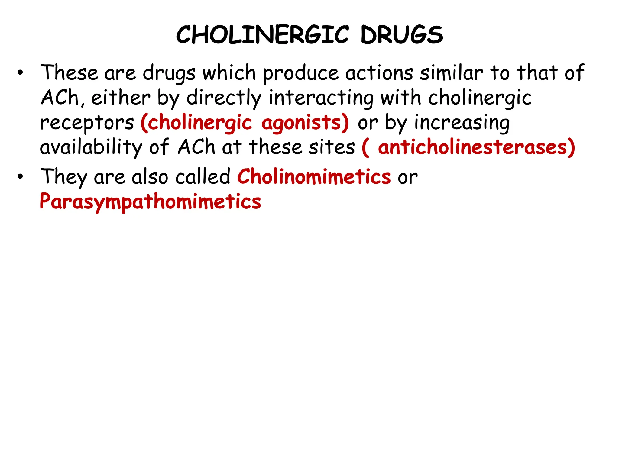 CHOLINERGIC DRUGS by agen Moses in pharmacology.pptx
