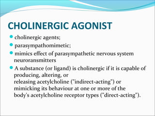 Cholinergic drugs thea | PPT