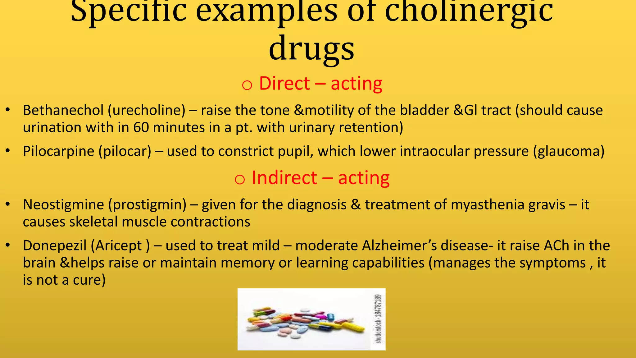 Cholinergic pharmacology, | PPTX