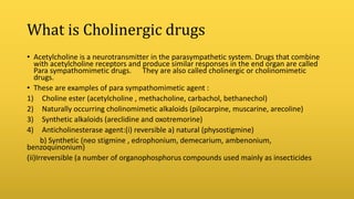Cholinergic pharmacology, | PPTX