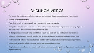 Cholinergic receptors | PPTX
